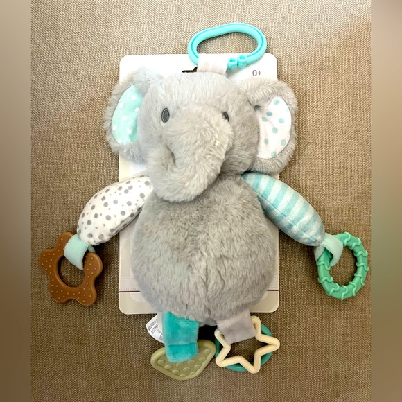 Kellytoy | Toys | Kelly Baby Plush Elephant Baby Gray Teal For Stroller ...